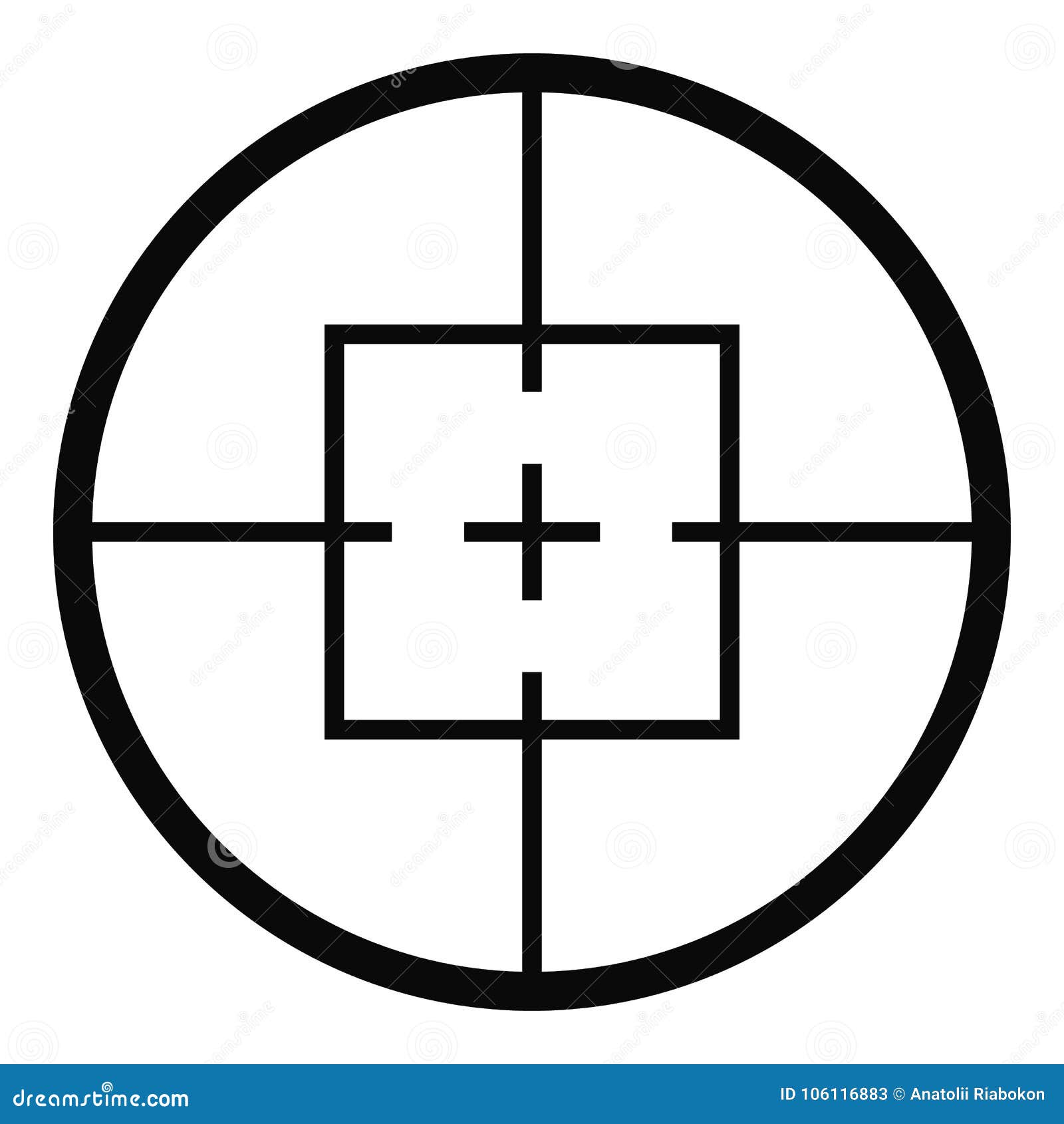 Aiming Device Icon, Simple Style. Stock Vector - Illustration of ...