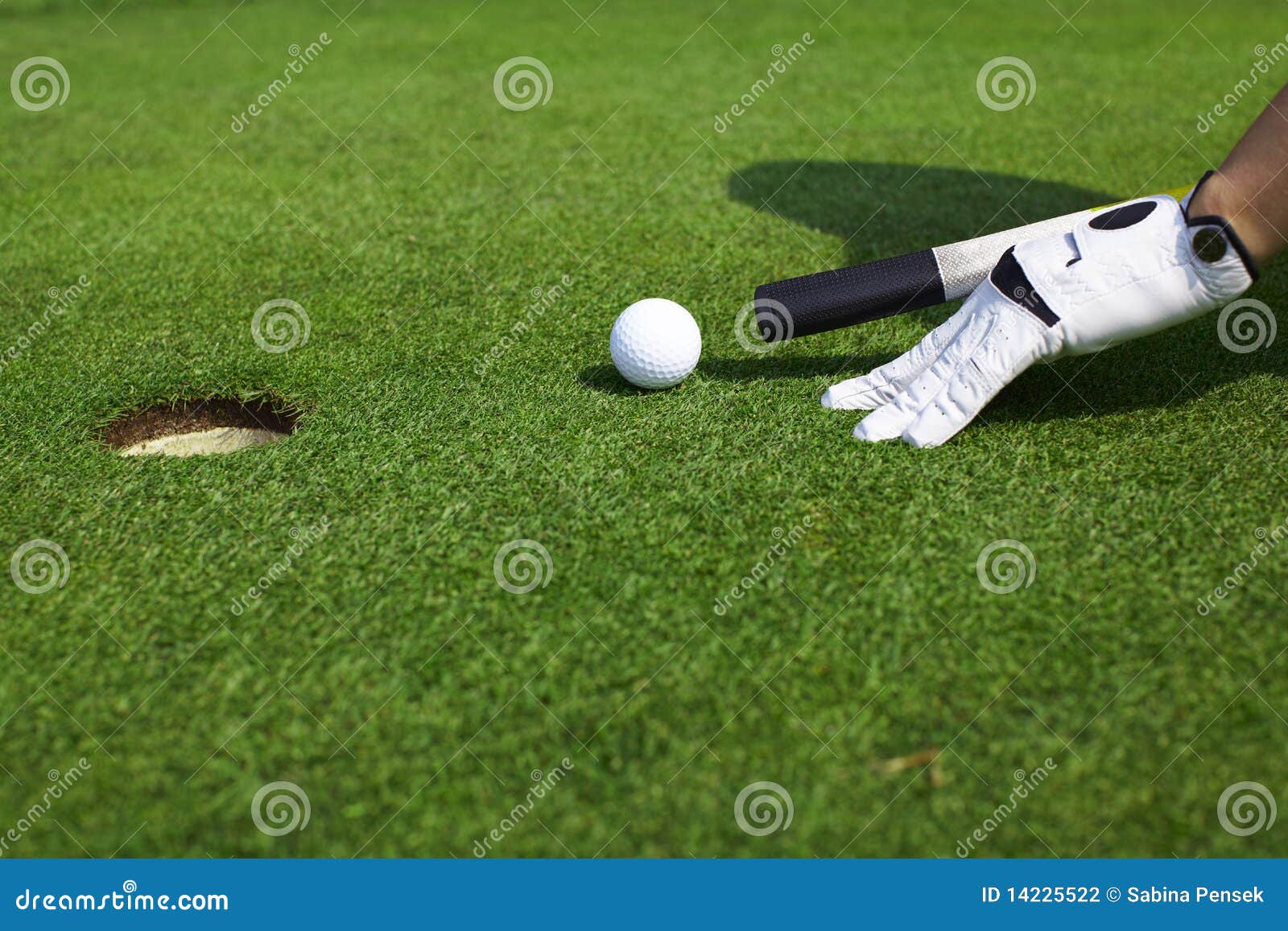 Aiming Golf Ball To a Hole Like Billiard Stock Photo - Image of aiming ...