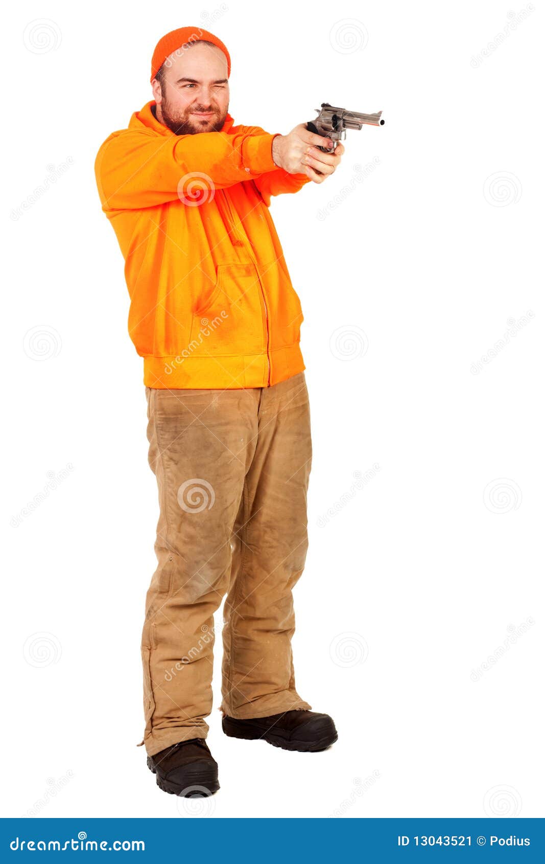 Aiming a Pistol stock image. Image of sport, weapon, caucasian - 13043521