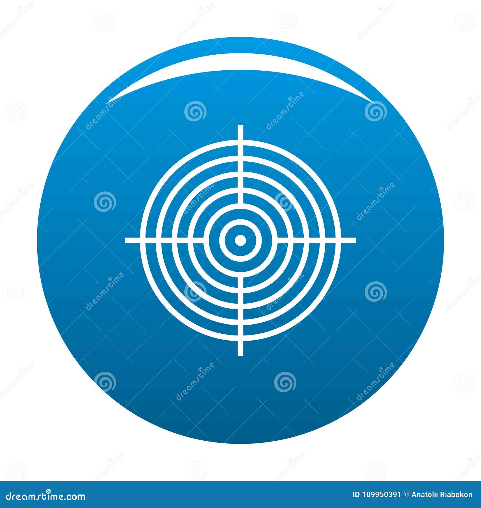 Aiming Radar Icon Blue Vector Stock Vector - Illustration of ammunition ...