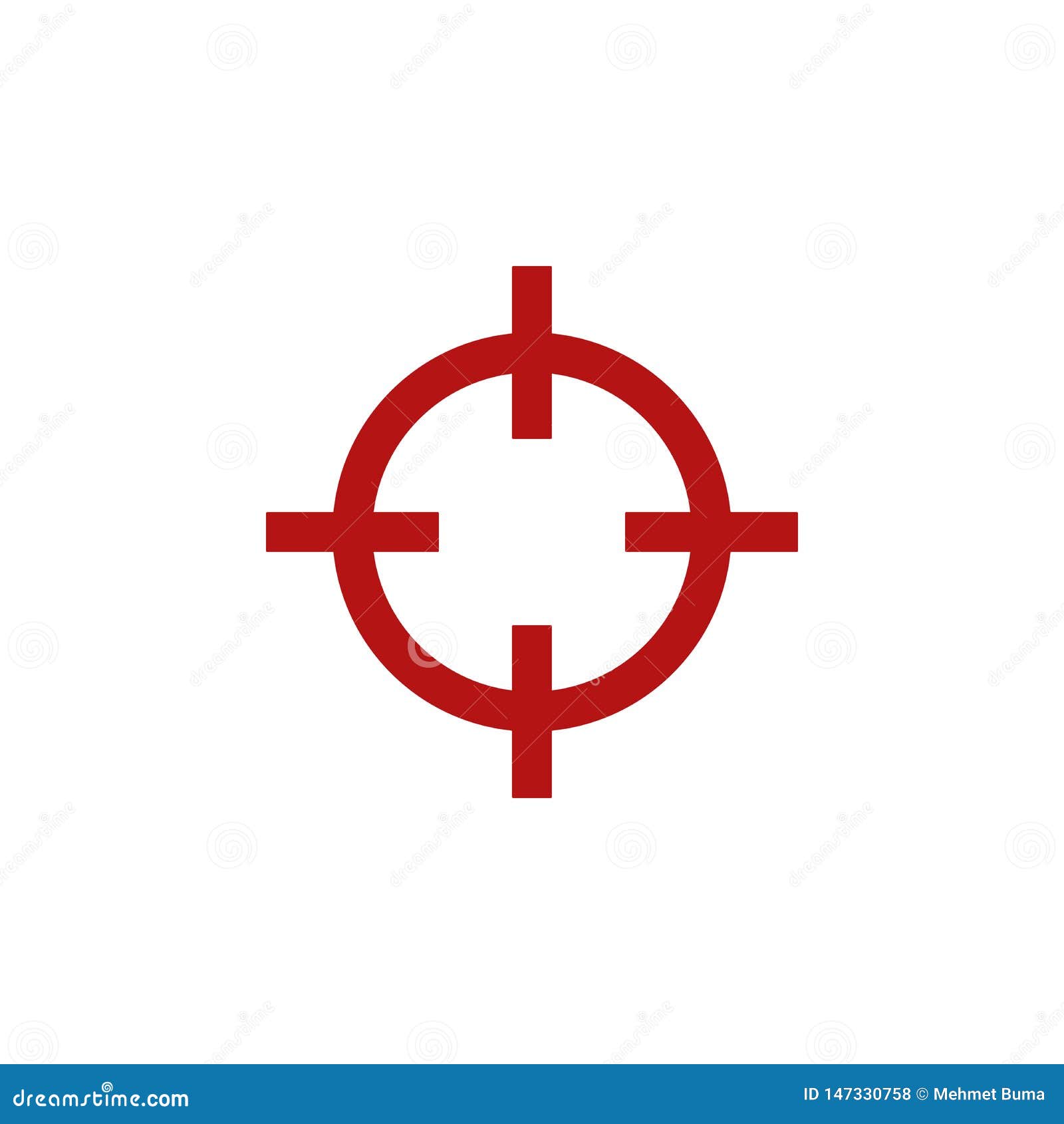 Aiming flat icon stock illustration. Illustration of hitting - 147330758