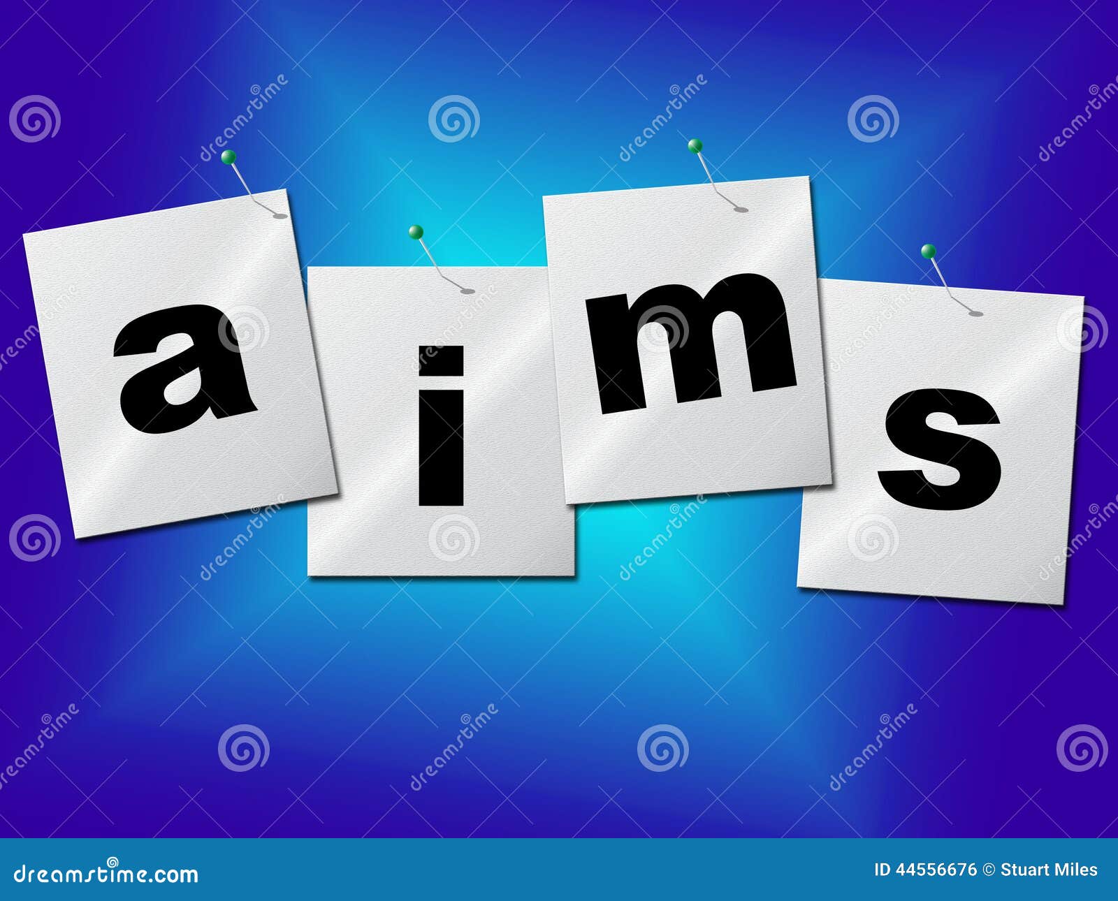 Aims Goals Shows Aiming Targeting and Target Stock Illustration ...