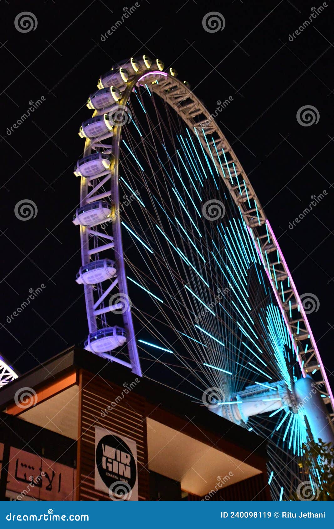 Ain Dubai in Dubai, UAE editorial stock image. Image of harbour - 240098119