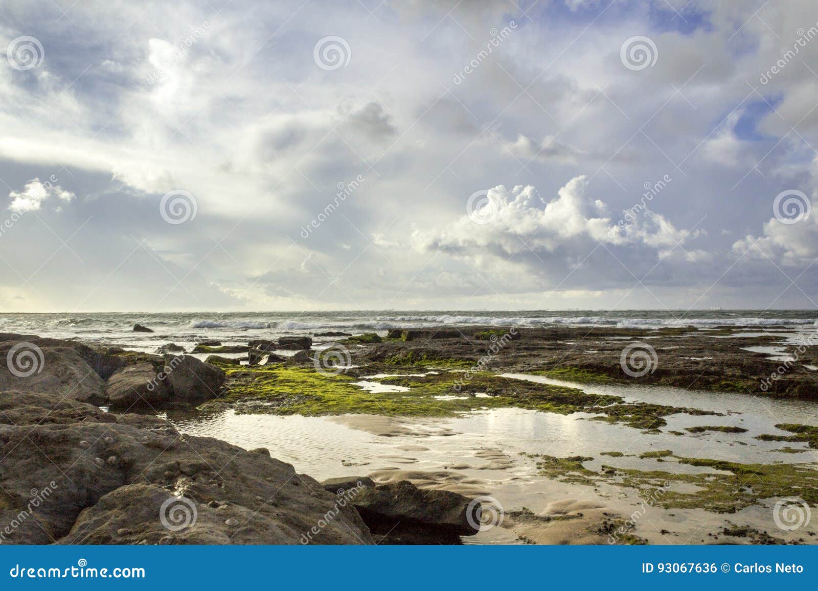 Ain Sebaa Beach Seascape, Casablanca. Morocco. Stock Photo - Image of ...