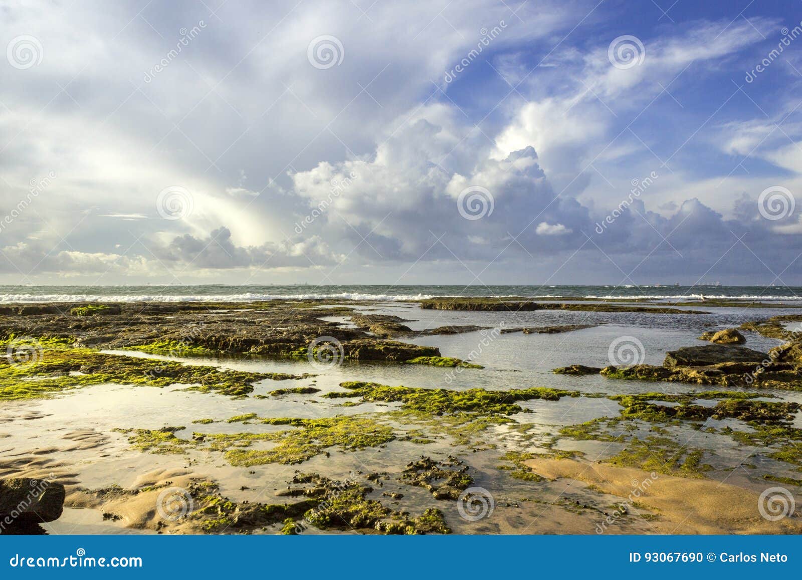 Ain Sebaa Beach Seascape, Casablanca. Morocco. Stock Photo - Image of ...