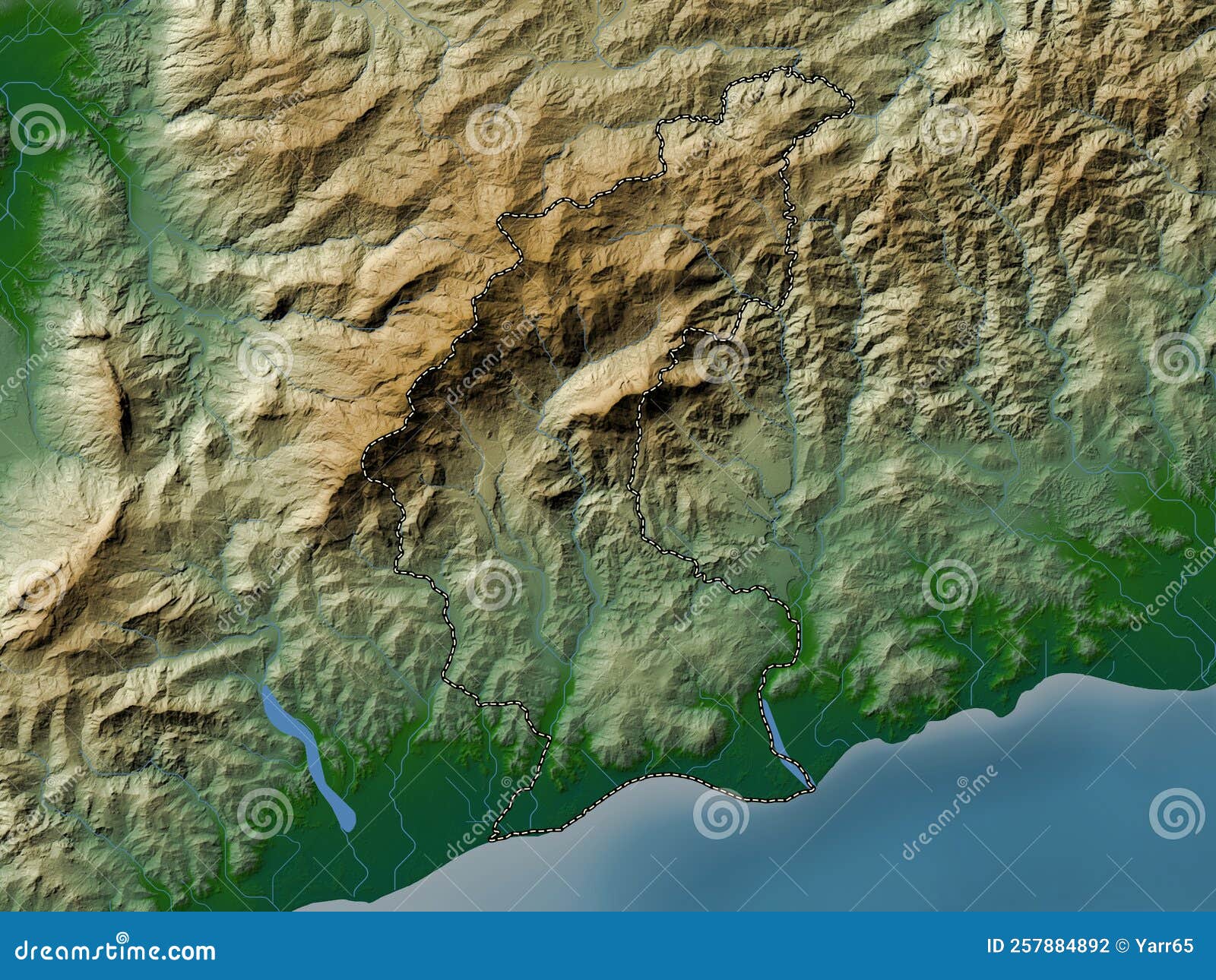 Ainaro, East Timor. Physical. No Legend Stock Illustration ...