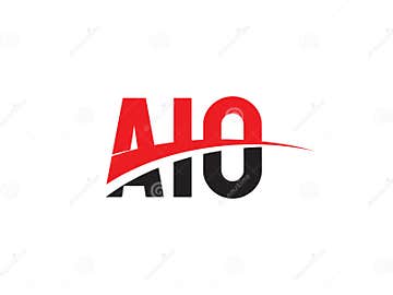 AIO Letter Initial Logo Design Vector Illustration Stock Vector ...
