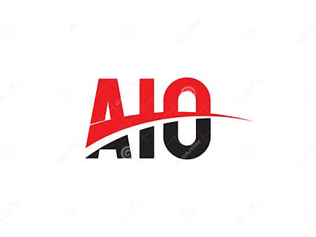 AIO Letter Initial Logo Design Vector Illustration Stock Vector ...