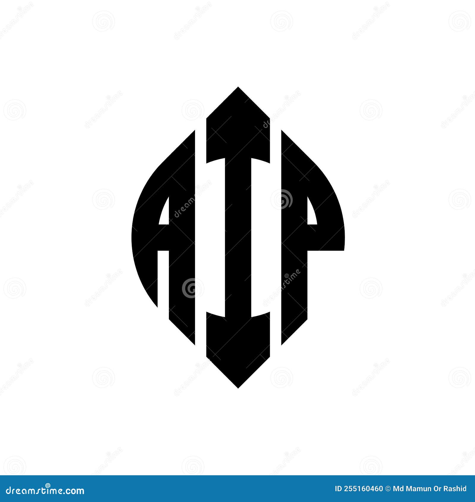 AIP Circle Letter Logo Design with Circle and Ellipse Shape. AIP ...