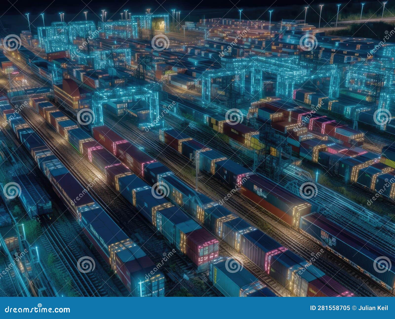 AI Optimizes Supply Chain And Logistics Vector Illustration ... AI Optimizes Supply Chain And Logistics Vector Illustration ...