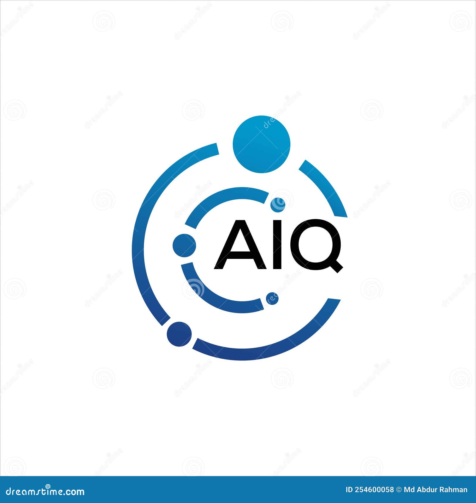 AIQ Letter Logo Design on Black Background. AIQ Creative Initials ...