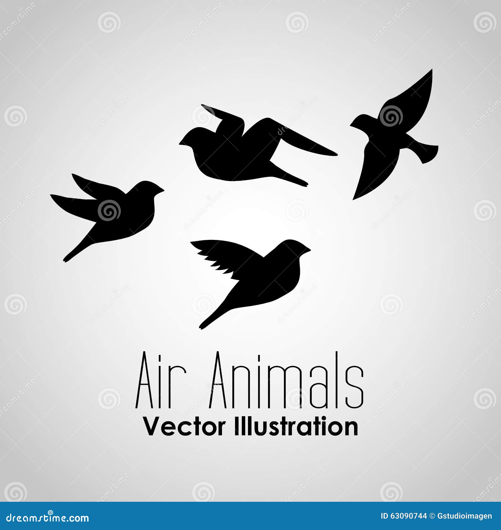 Air animals design stock vector. Illustration of vector - 63090744