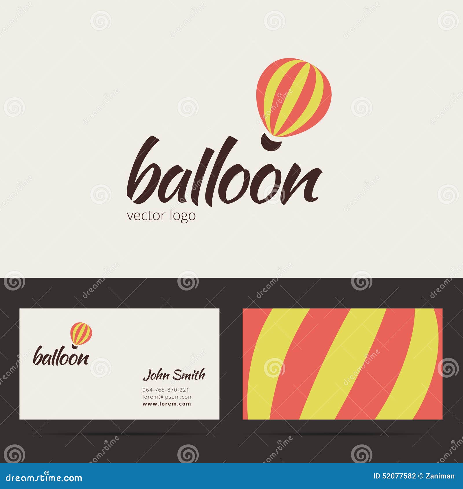 Balloon Logo Design Origina Set, Modern Identity Brand Company Badges ...