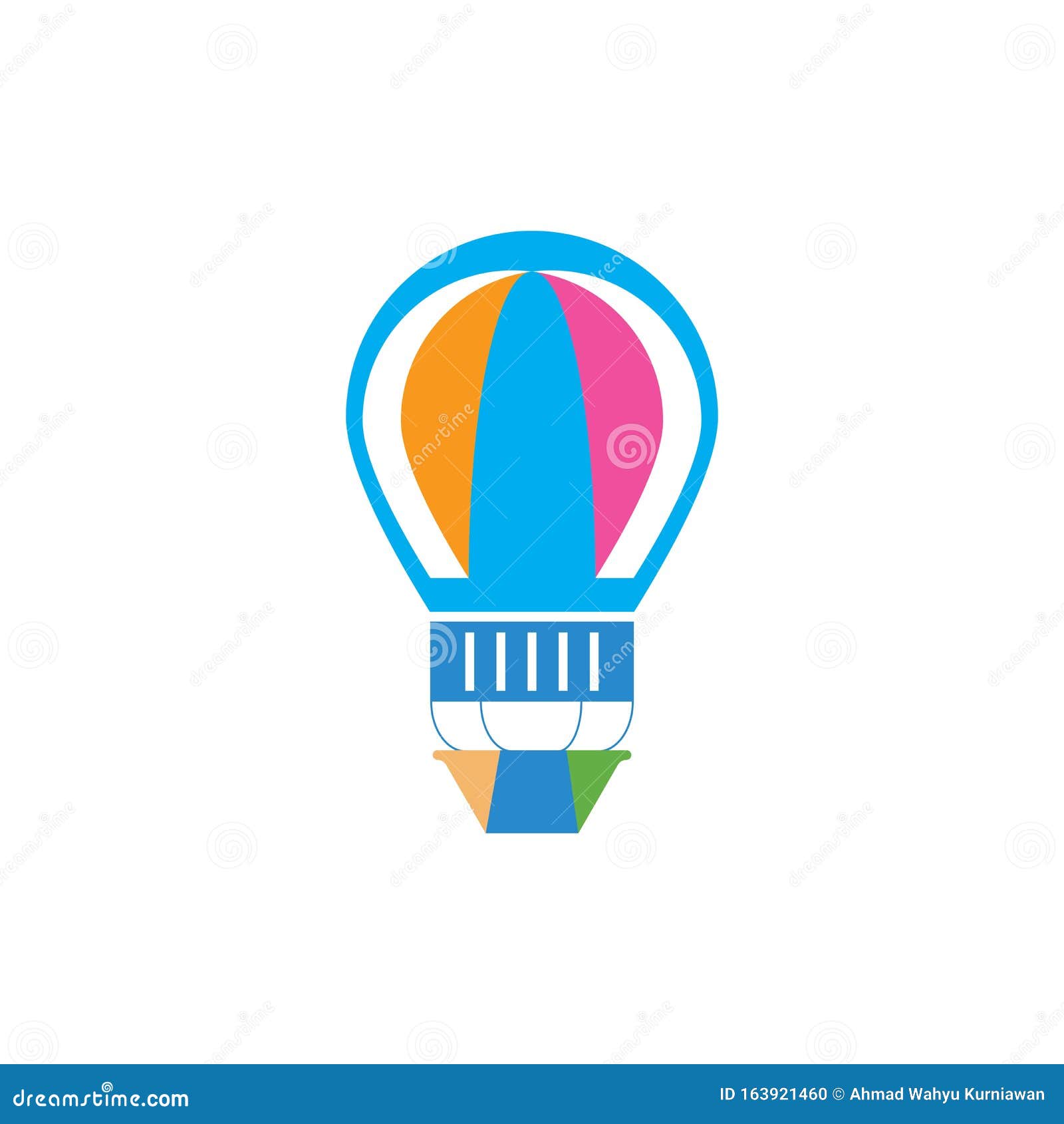 Air balloon logo stock illustration. Illustration of ballooning - 163921460