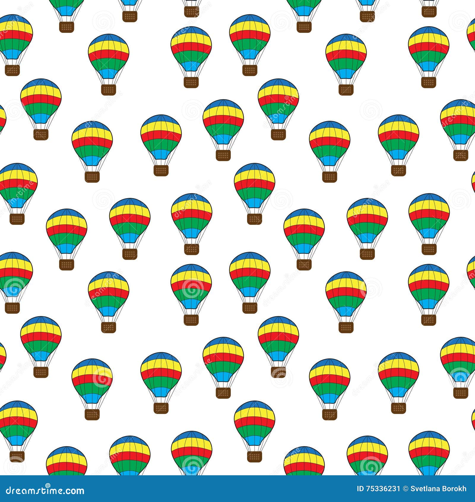 Air Balloon Seamless Texture, Balloon Background, Wallpaper. Vector ...