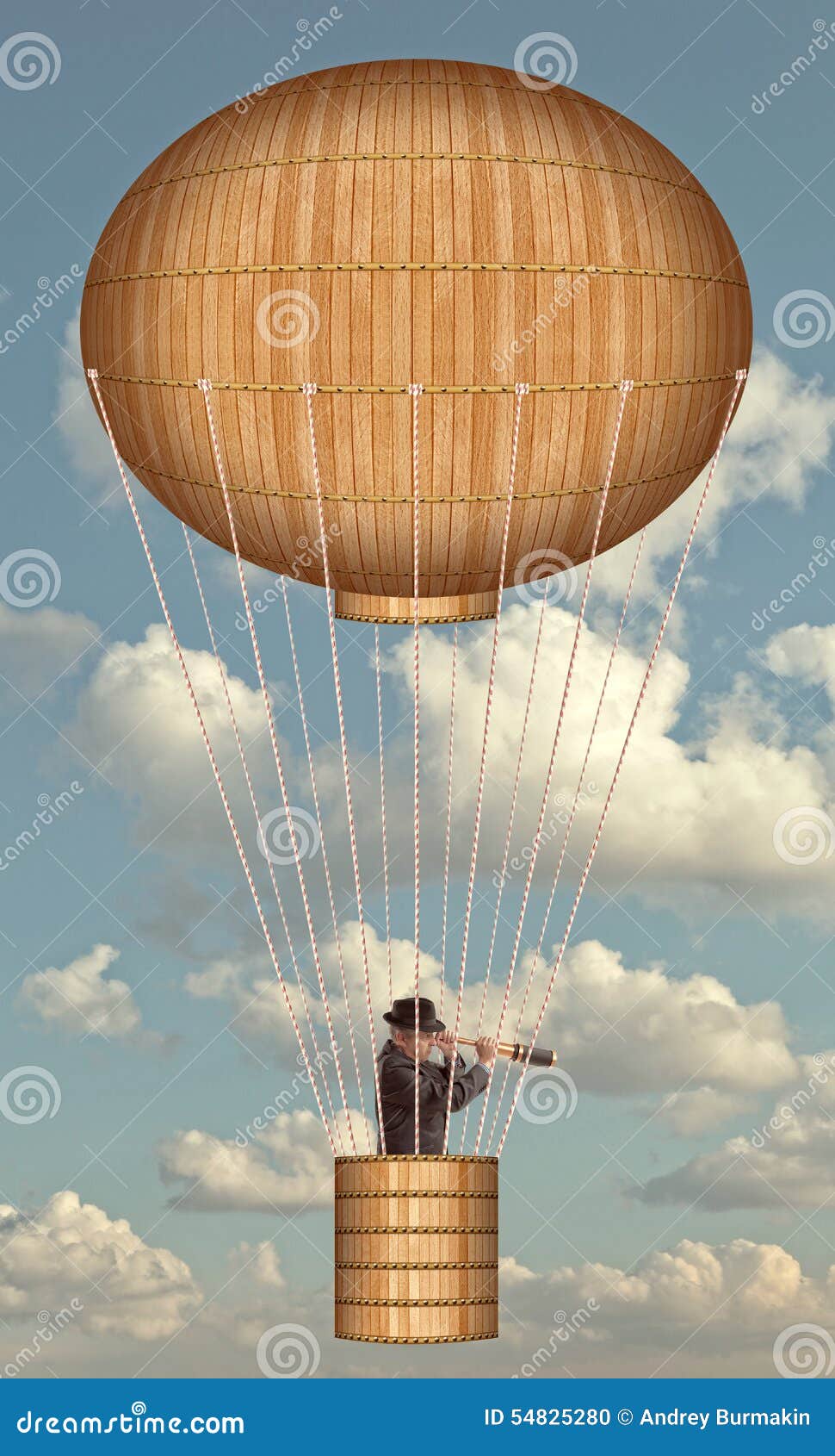 Air Balloon, Steampunk Style Stock Photo - Image of wood, steam: 54825280