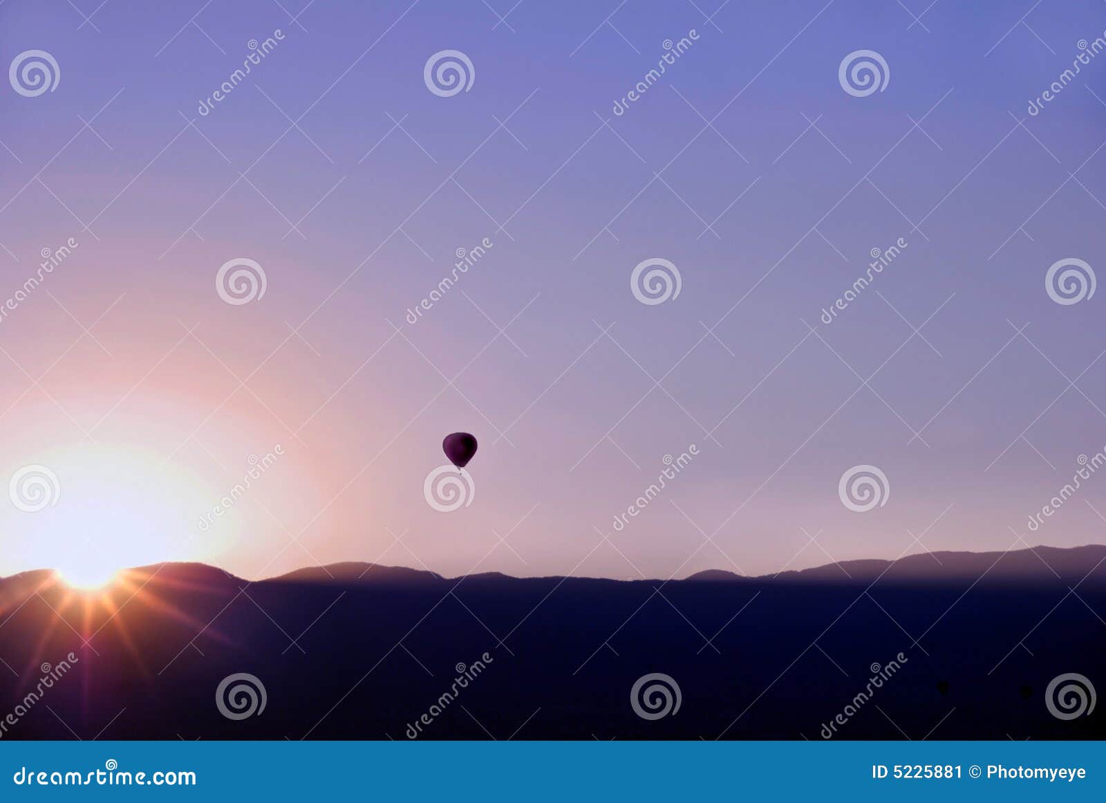 Air Balloon Sunset stock image. Image of scenery, flying - 5225881
