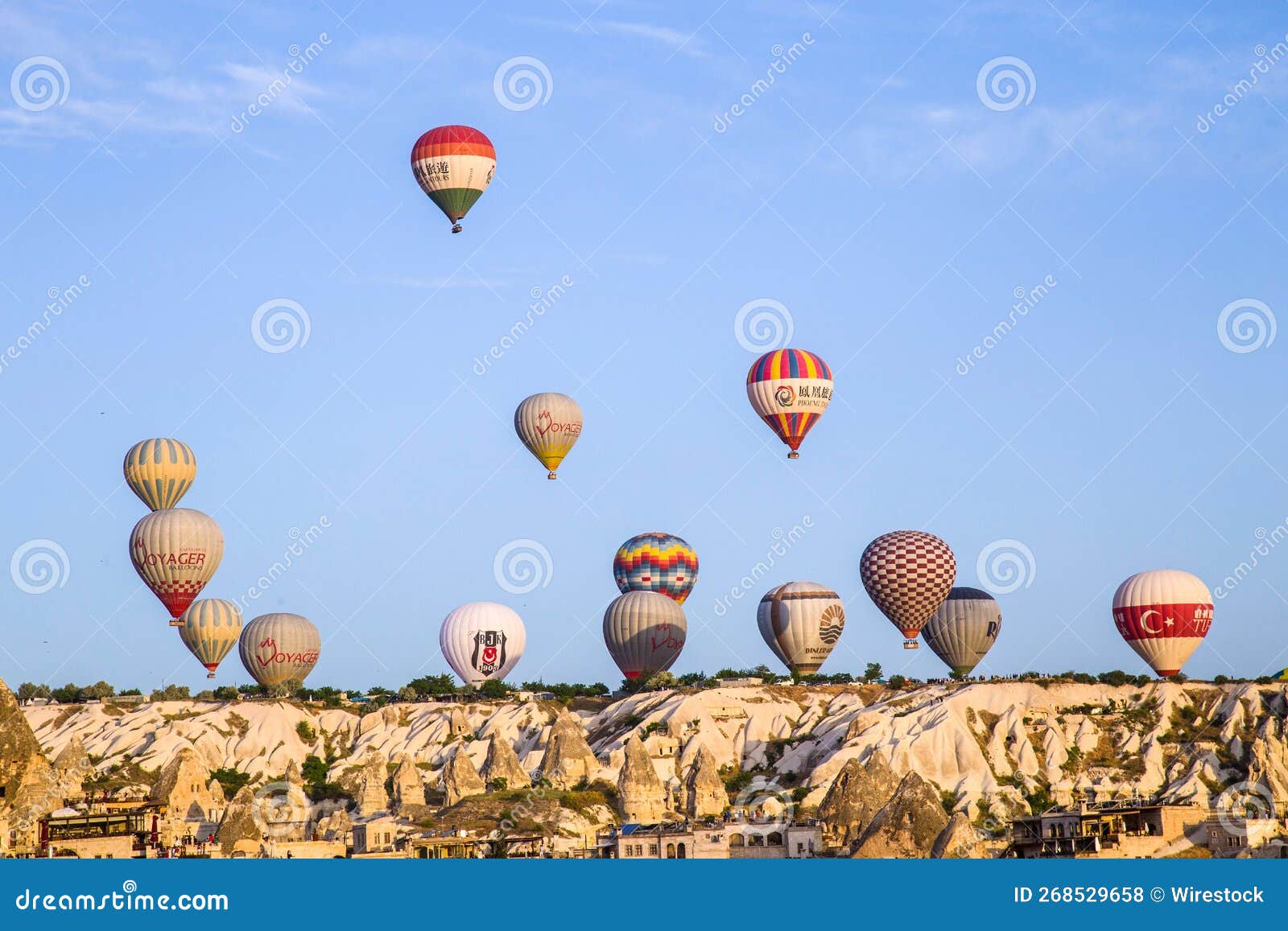 Air Balloons in Cappadocia, Turkey Editorial Stock Photo - Image of ...