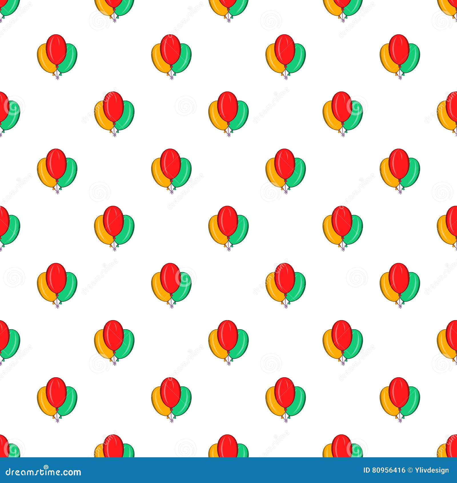 Air Balloons Pattern, Cartoon Style Stock Vector - Illustration of ...