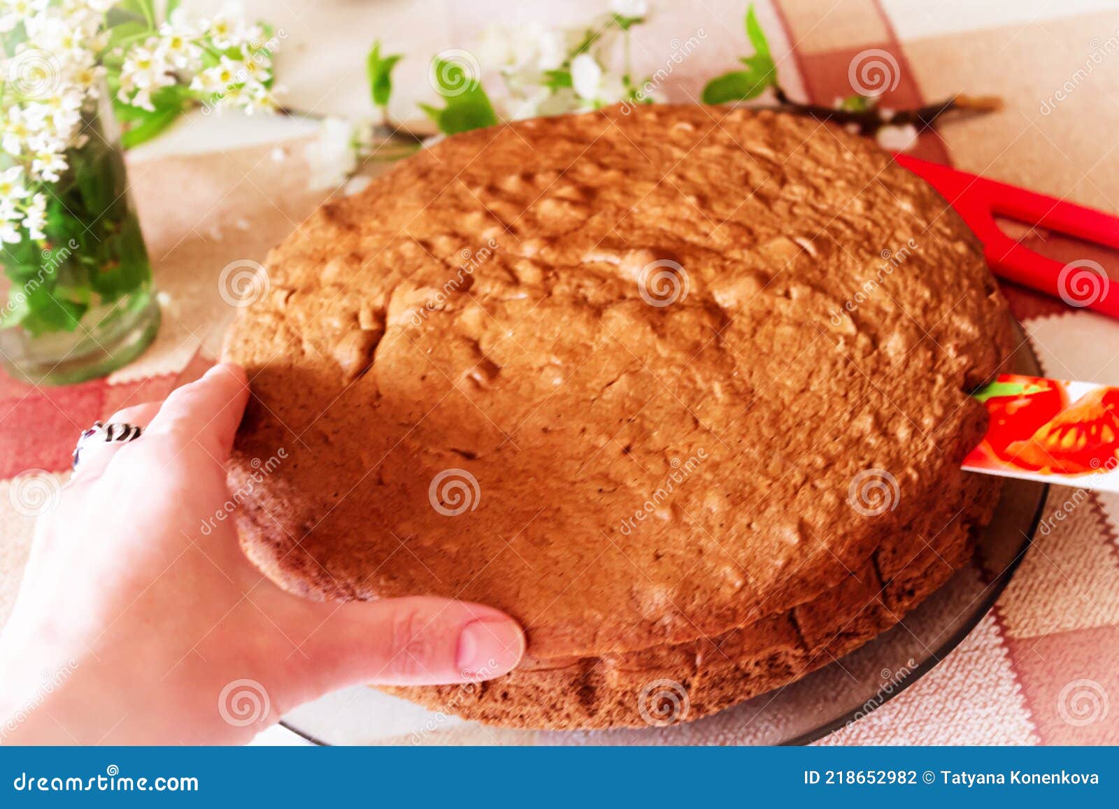 An Air Biscuit. Very Tasty Chocolate Biscuit Close-up Stock Photo ...