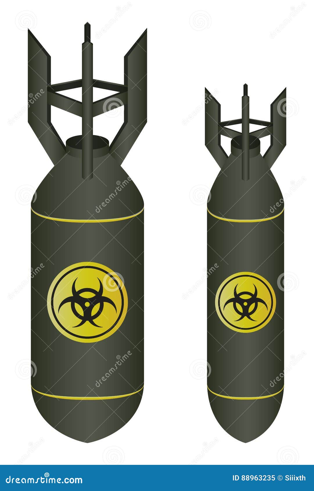 Air Bomb Drop with Biohazard Logo Vector Stock Vector - Illustration of ...