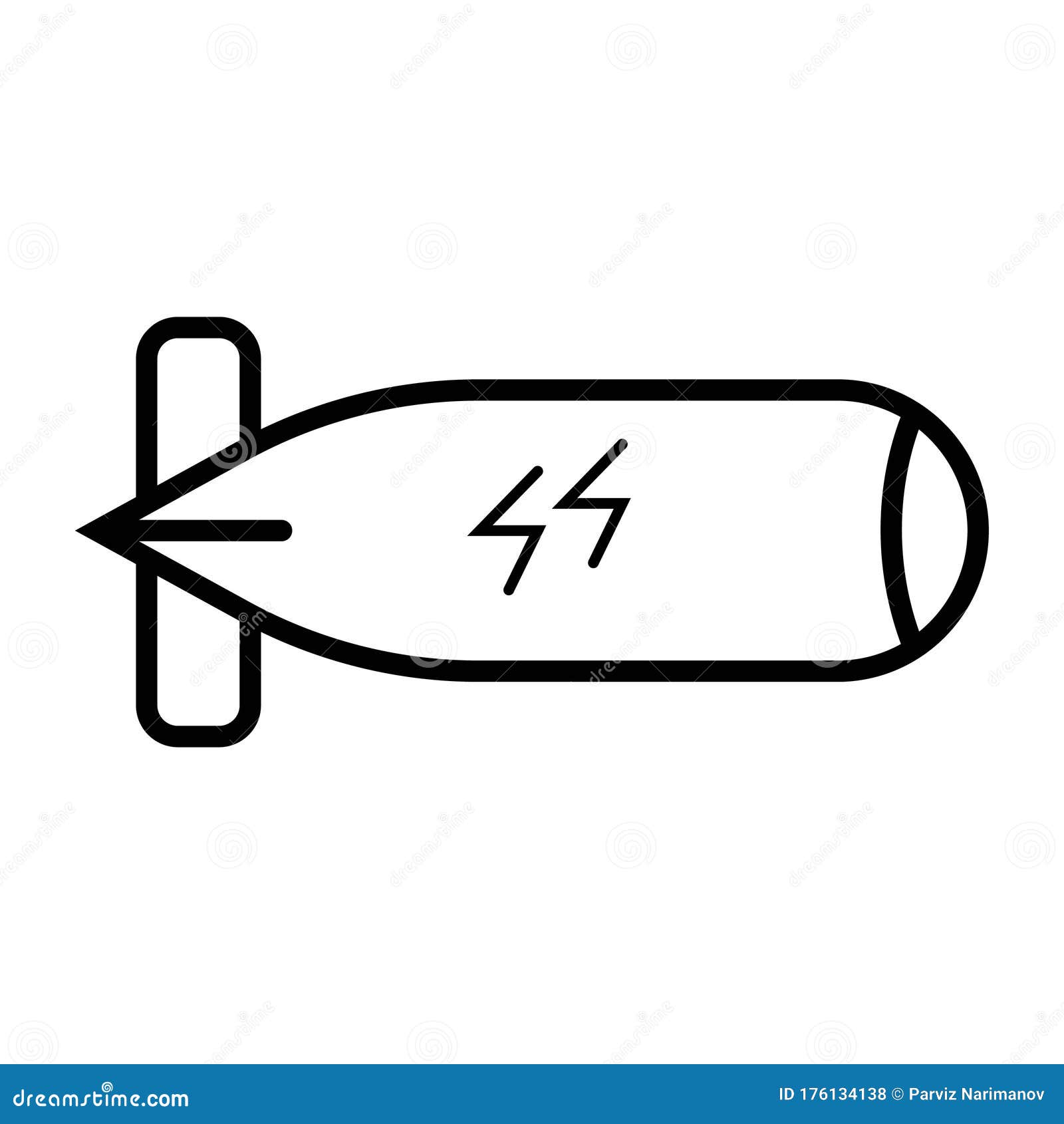 Air Bomb Icon Vector Illustration Stock Illustration - Illustration of ...