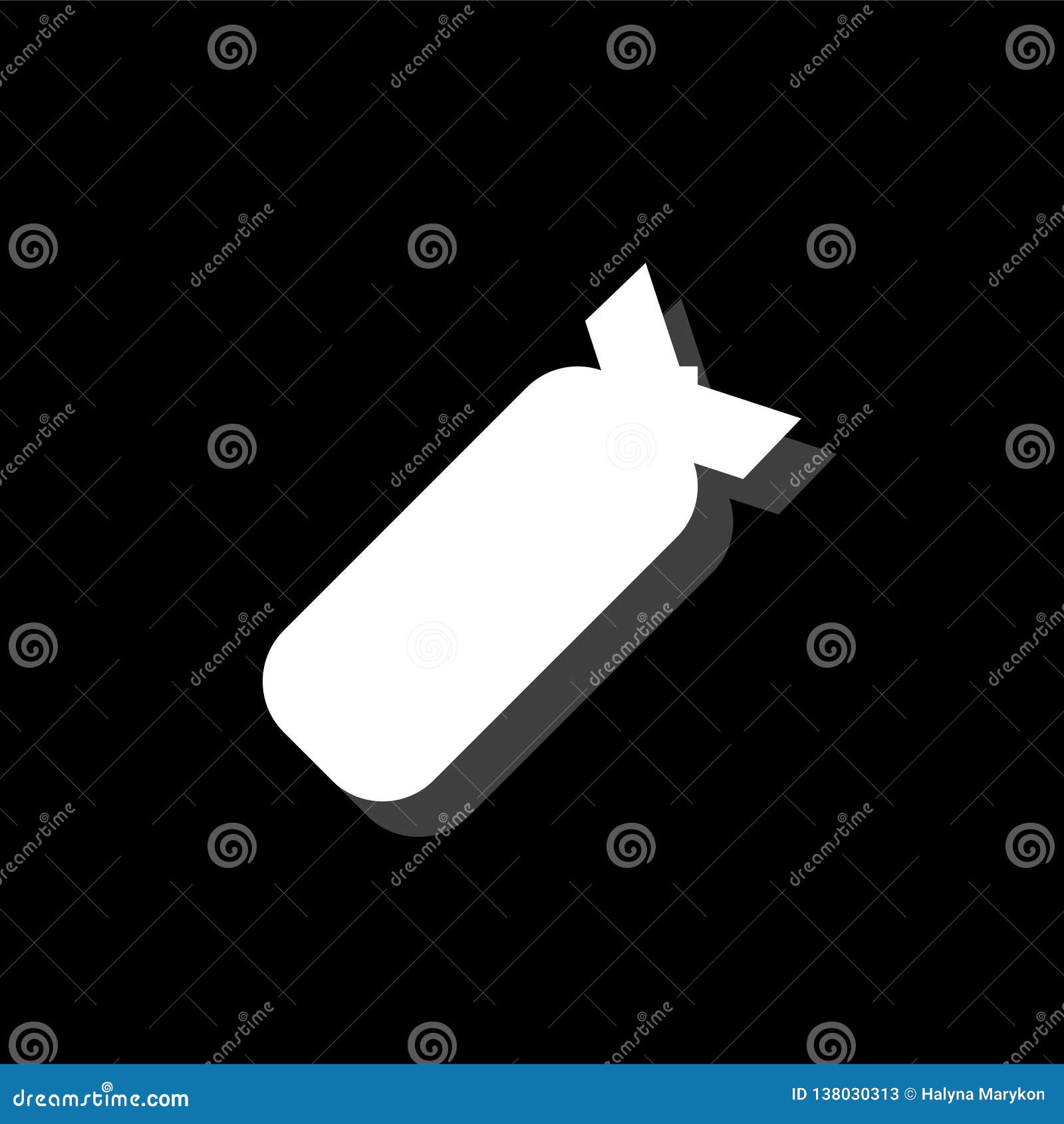 Air Bomb icon flat stock illustration. Illustration of explosive ...