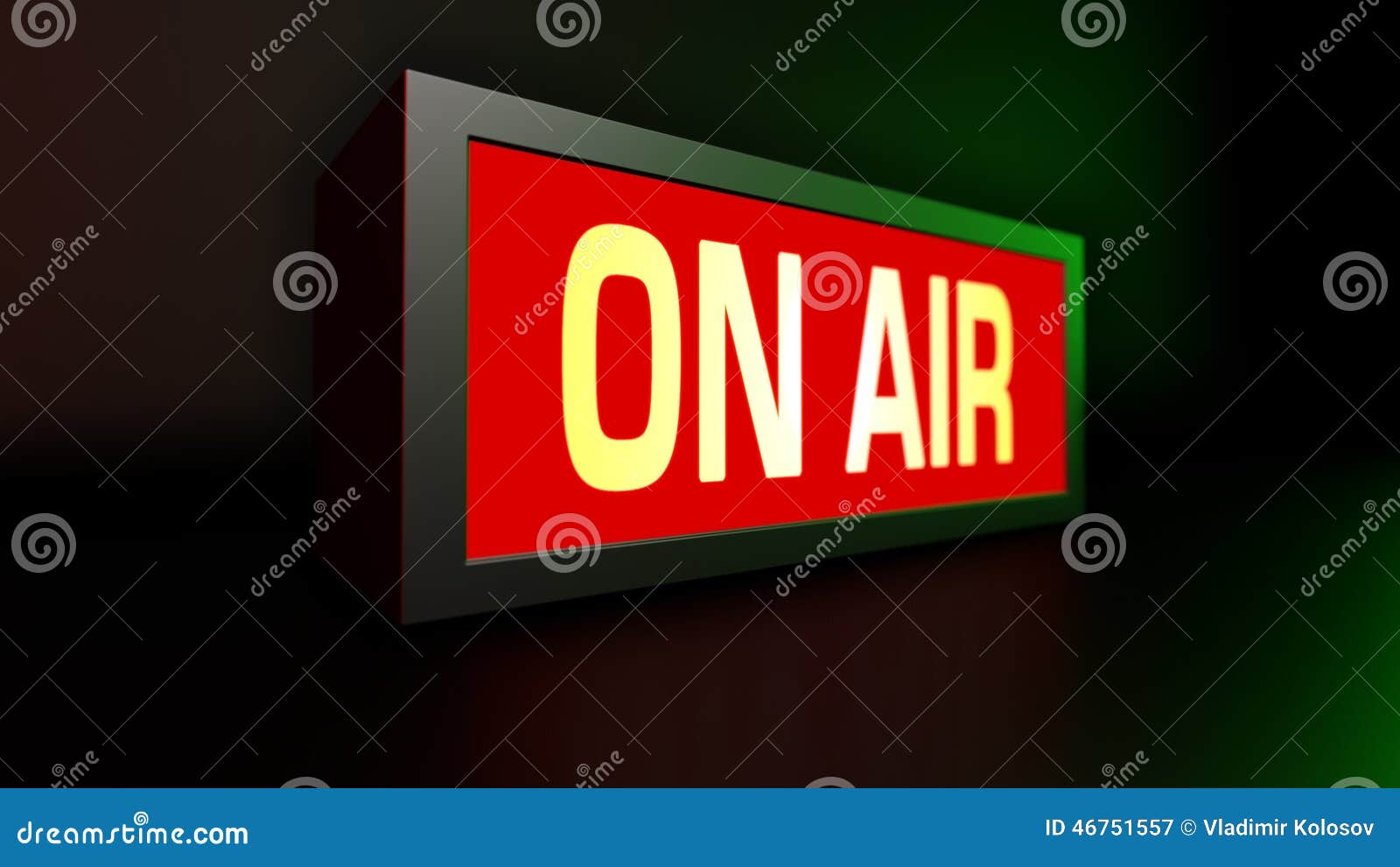 On AIR broadcast message stock illustration. Illustration of equipment ...