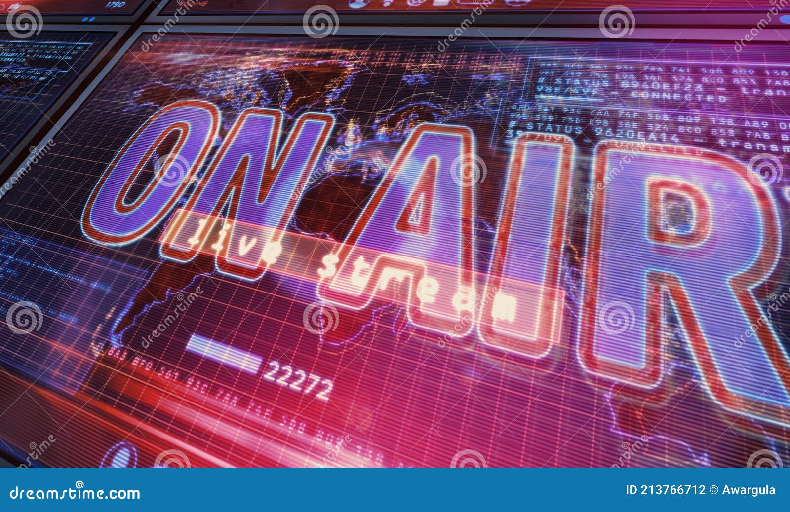 On Air Broadcast on Screen Illustration Stock Illustration ...