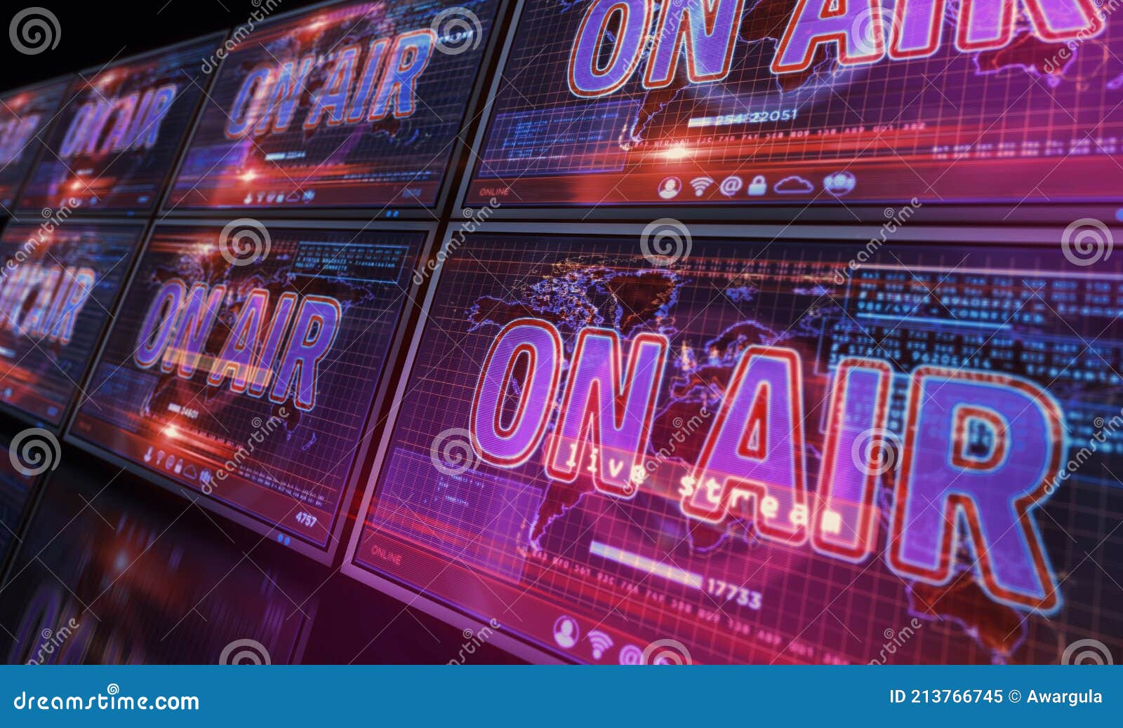 On Air Broadcast on Screen Illustration Stock Illustration ...