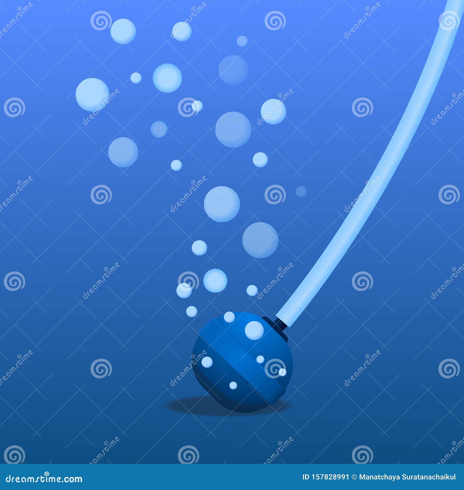 Air Bubble Stone Oxygen Icon Vector Illustration. Stock Illustration ...