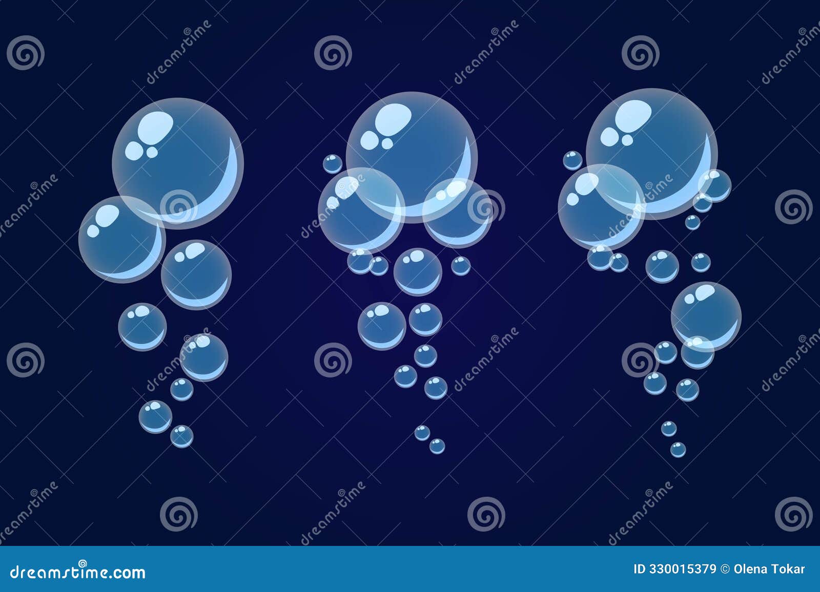 Air Bubbles Flat Cartoon, Soap Foam Oxygen Bubbles, Vector Design ...