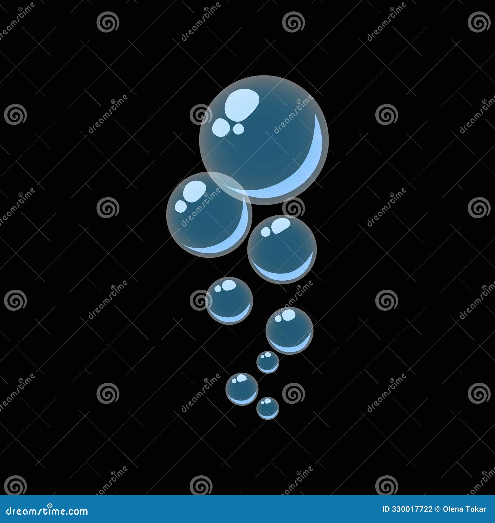 Air Bubbles Flat Cartoon, Soap Foam Oxygen Bubbles, Vector Design Elements Isolate Stock Vector ...