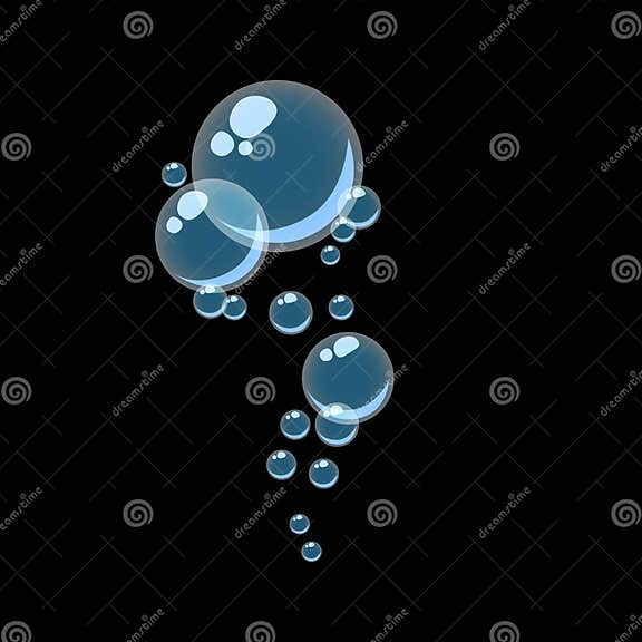 Air Bubbles Flat Cartoon, Soap Foam Oxygen Bubbles, Vector Design ...