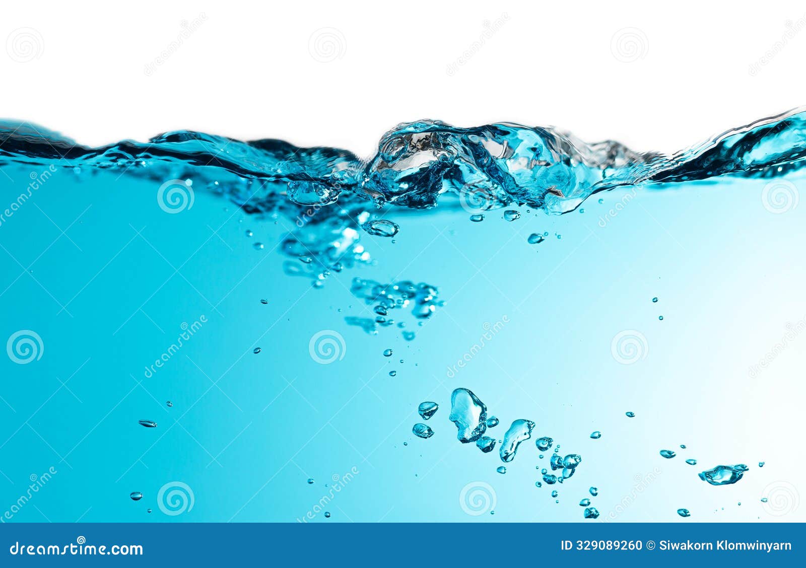 Air Bubbles Float Up in Water. Water Wave, Water Splashing. Oxygen ...