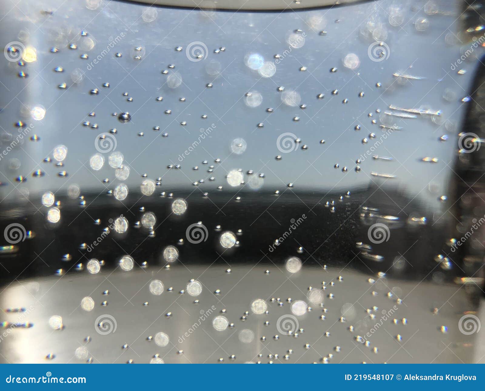 Air bubbles in the glass stock image. Image of winter - 219548107