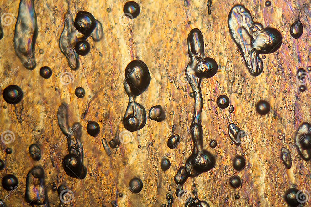 Air Bubbles in Ice Under the Microscope Stock Photo - Image of cold ...