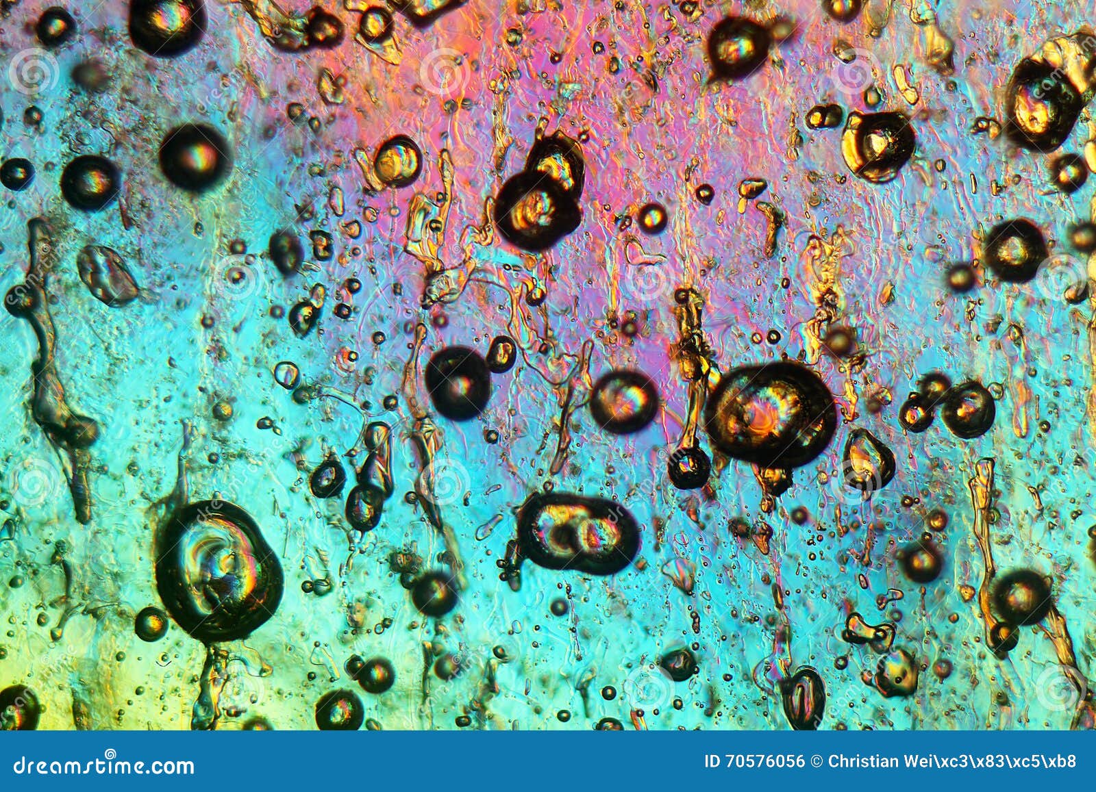 Air Bubbles in Ice Under the Microscope Stock Photo - Image of ...