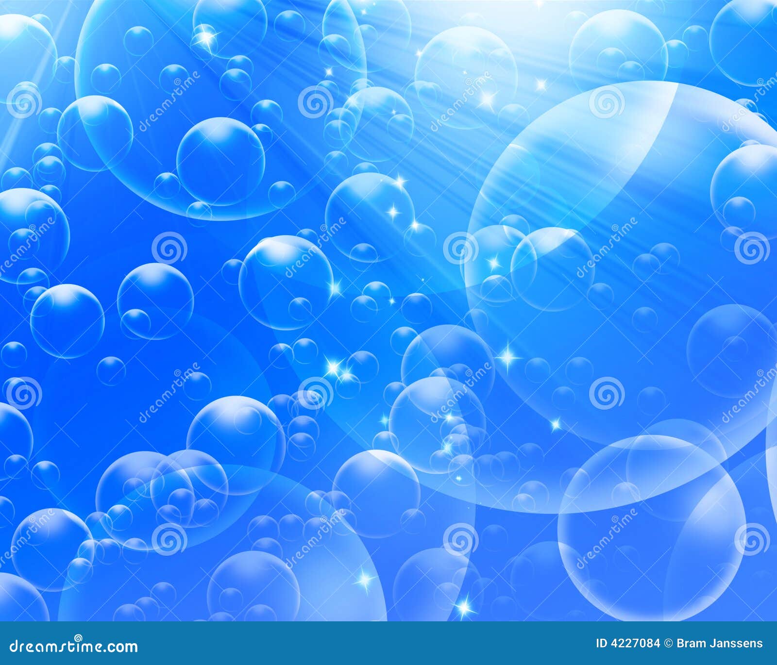 Light Blue Bubbles Wallpaper