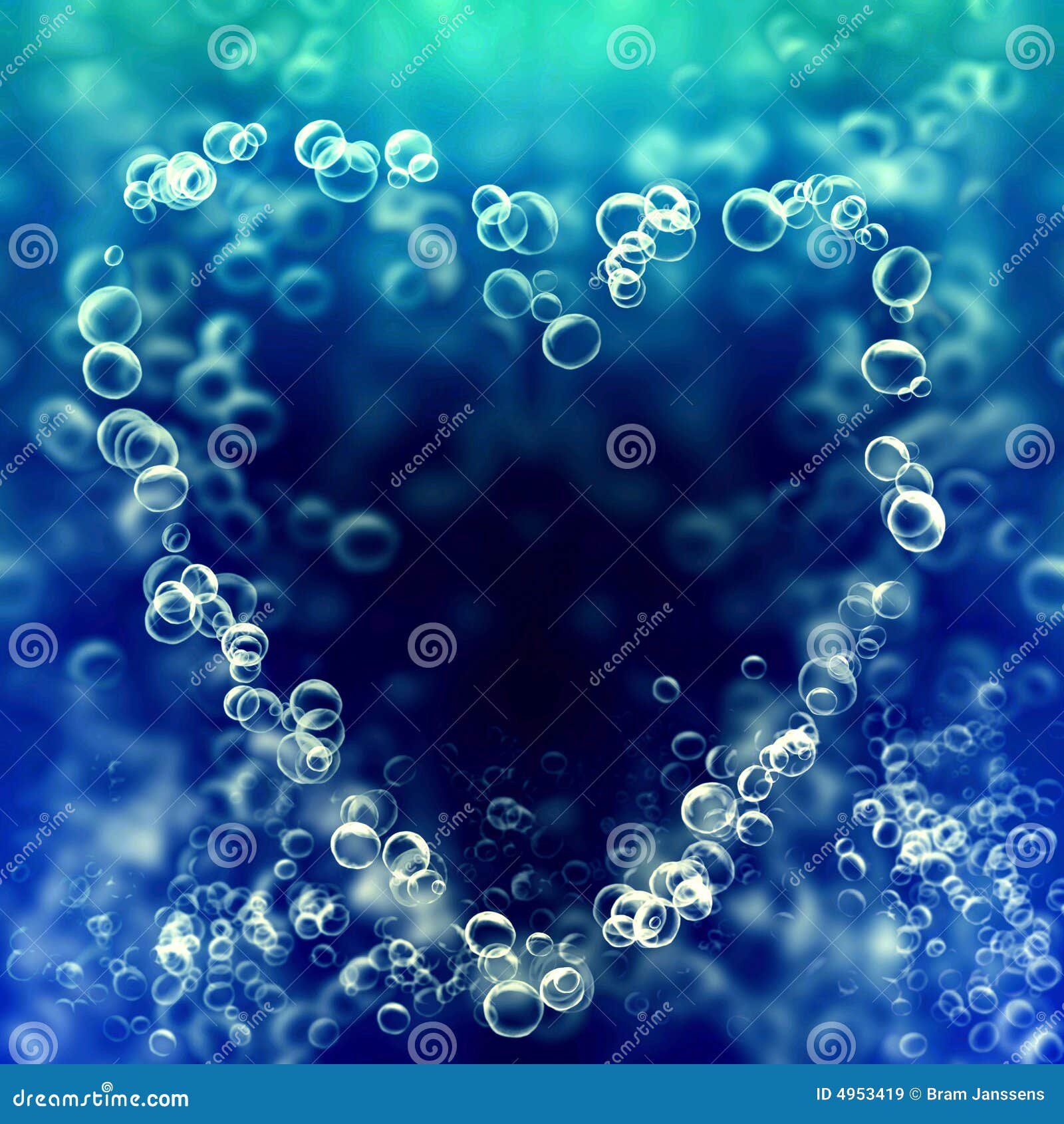 Air Bubbles in the Shape of Heart Stock Illustration - Illustration of ...
