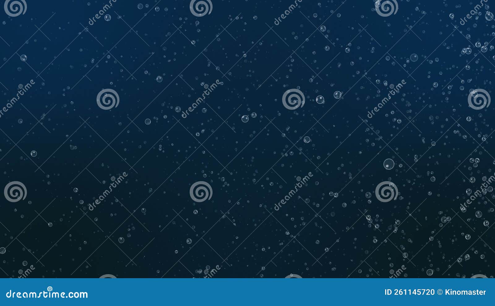 Air Bubbles of Various Sizes Floating Underwater. Sea Background of ...