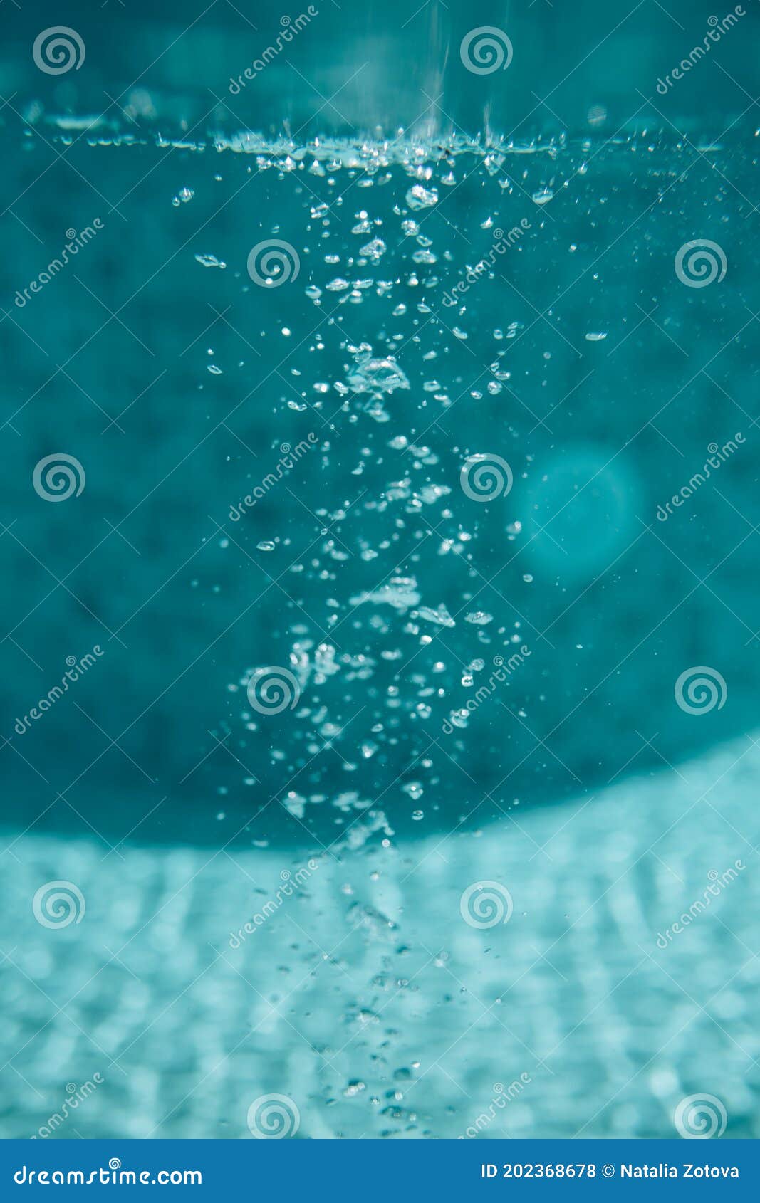 Air Bubbles in Water in Swimming Pool Stock Photo - Image of natural ...