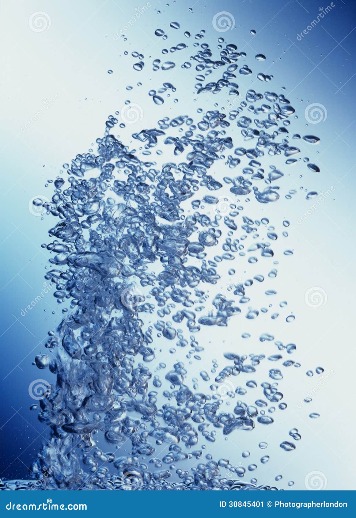 Air Bubbling Upward through Water Stock Image - Image of water, rising ...