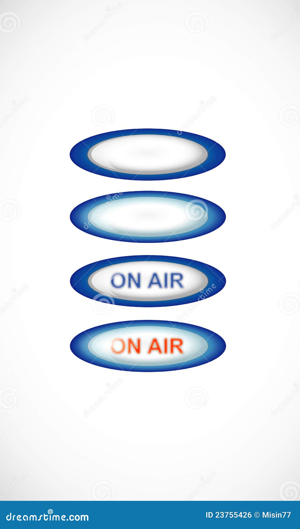 On air buttons stock vector. Illustration of push, button - 23755426