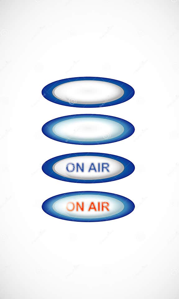 On air buttons stock vector. Illustration of push, button - 23755426