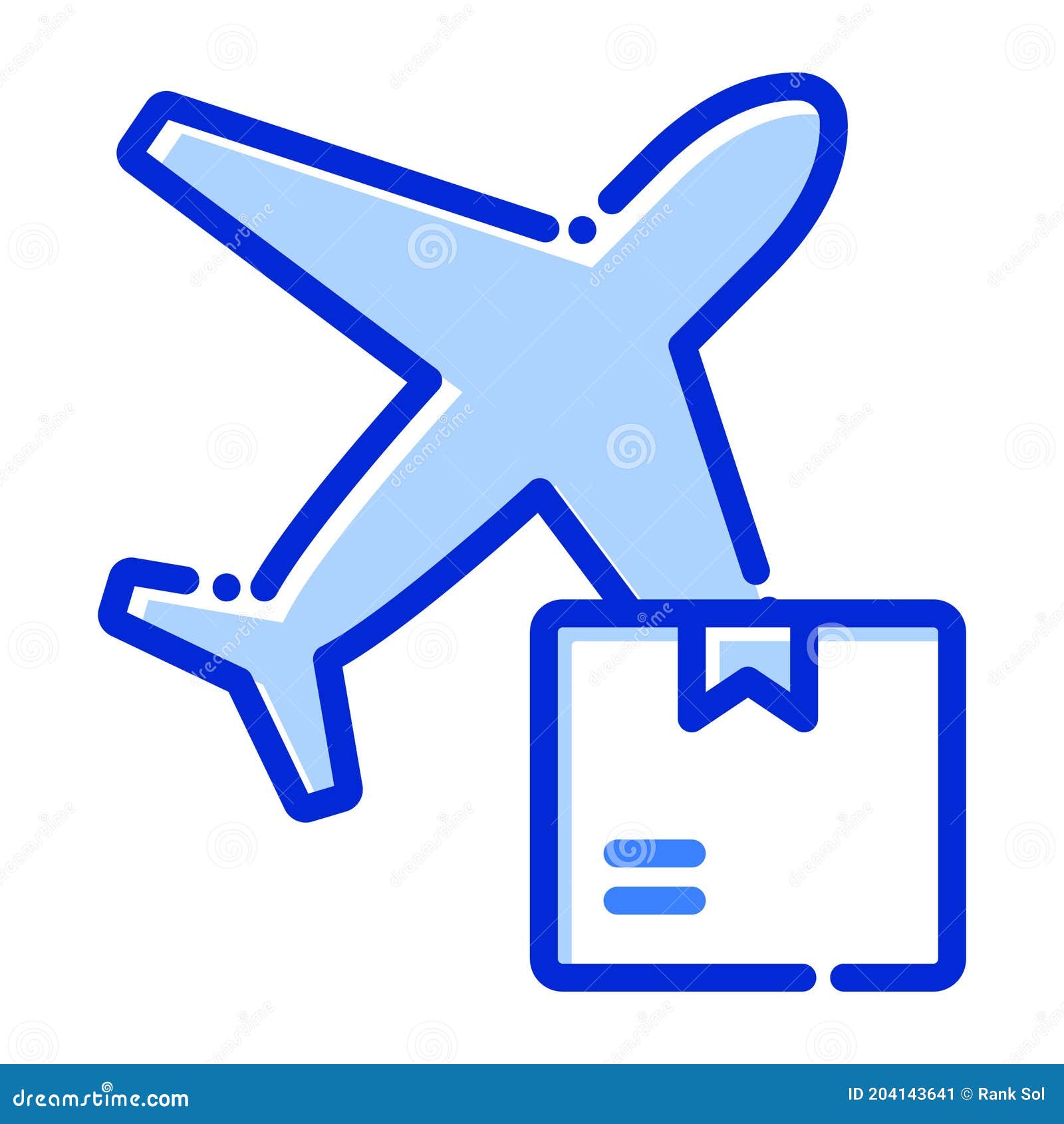 Air Cargo, Airplane, Shipping, Delivery Fully Editable Vector Icon ...