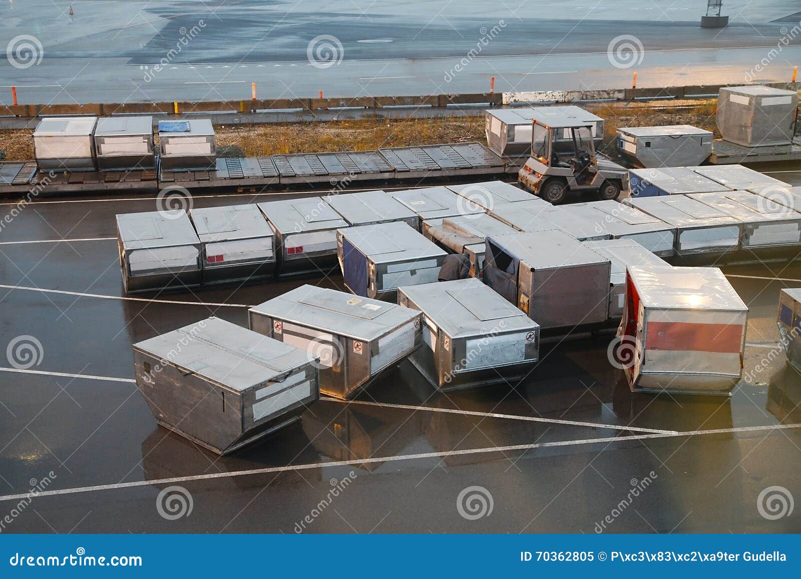 Air Cargo Containers stock image. Image of device, airport - 70362805