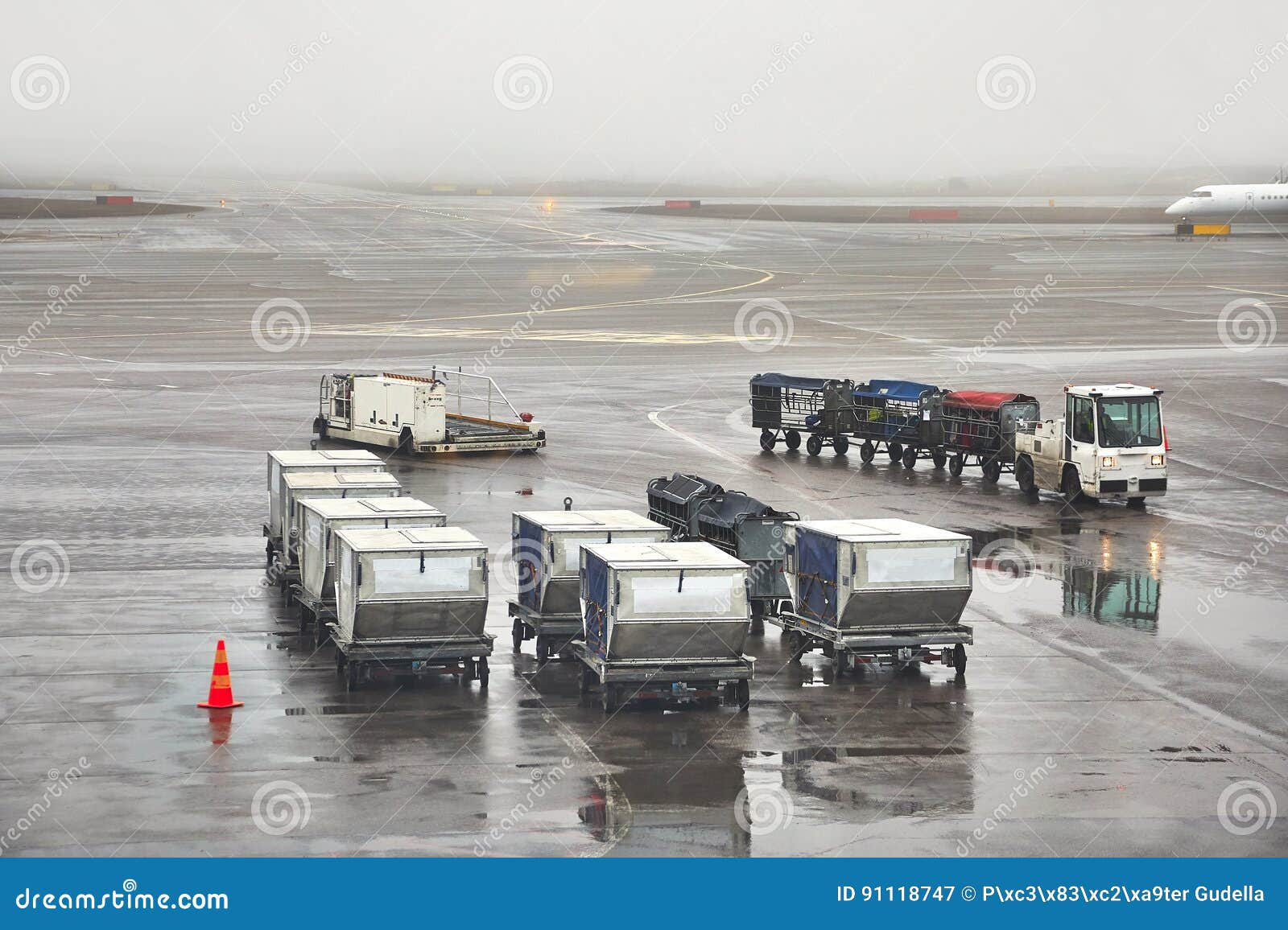 Air Cargo Containers stock image. Image of deliver, plane - 91118747
