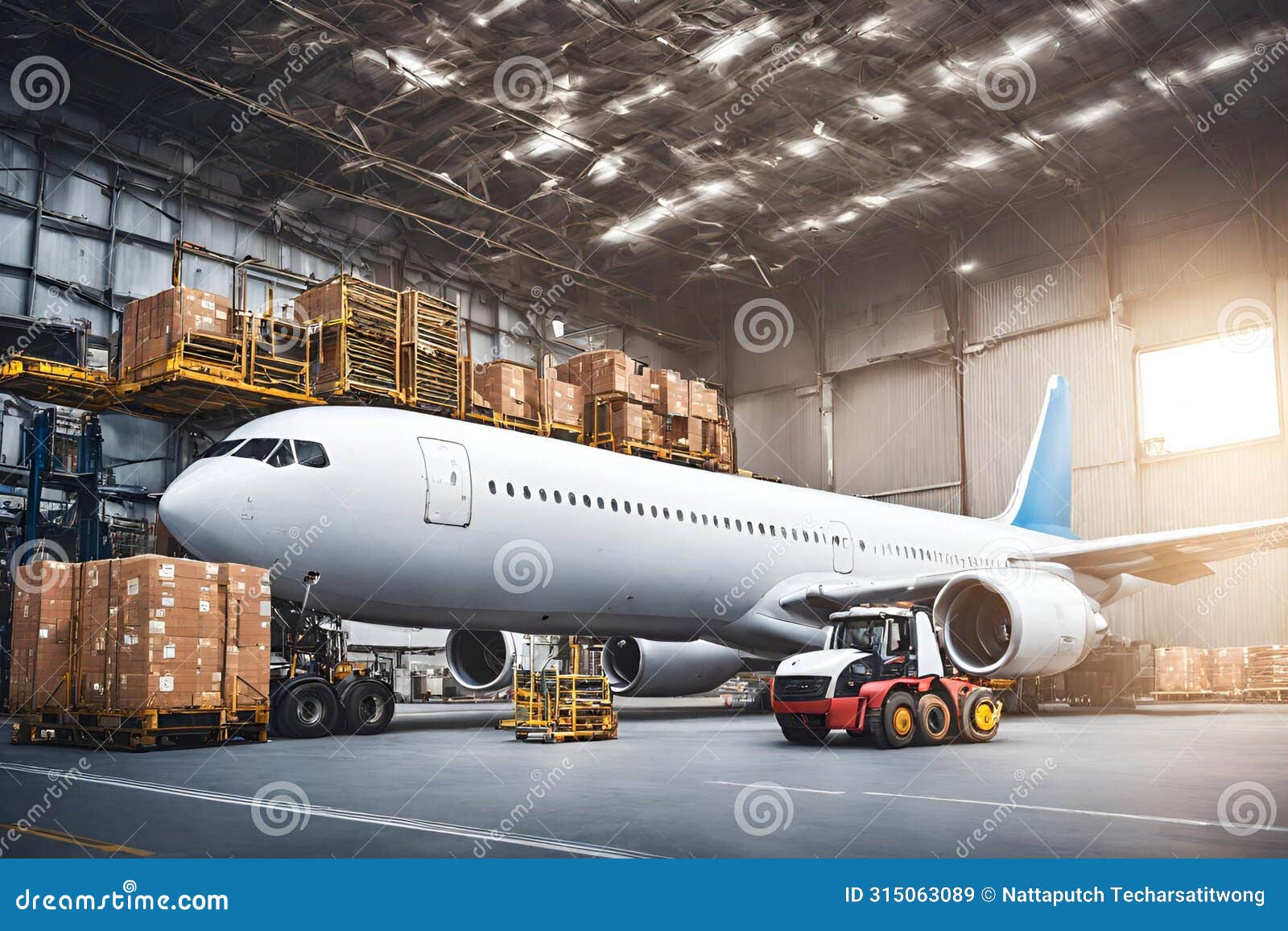 Air Cargo Freighter Logistics Import Export Goods of Freight Global ...