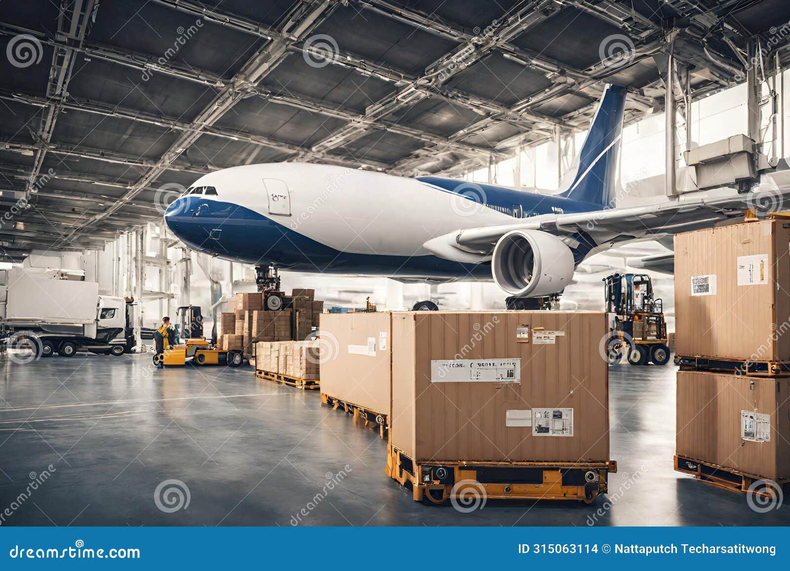Air Cargo Freighter Logistics Import Export Goods of Freight Global ...